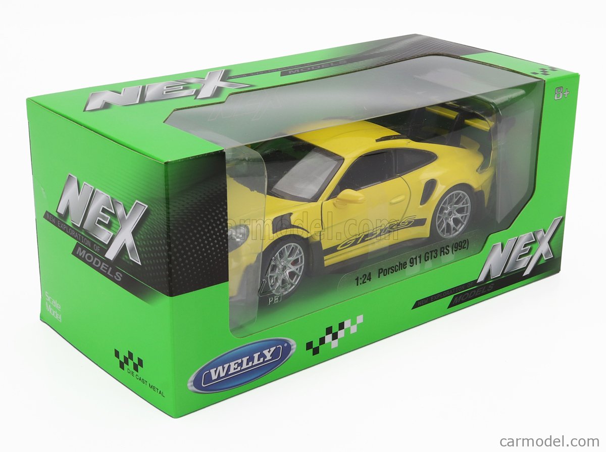 WELLY WE24122Y Scale 1/24 | PORSCHE 911 992 GT3 RS COUPE 2022 YELLOW