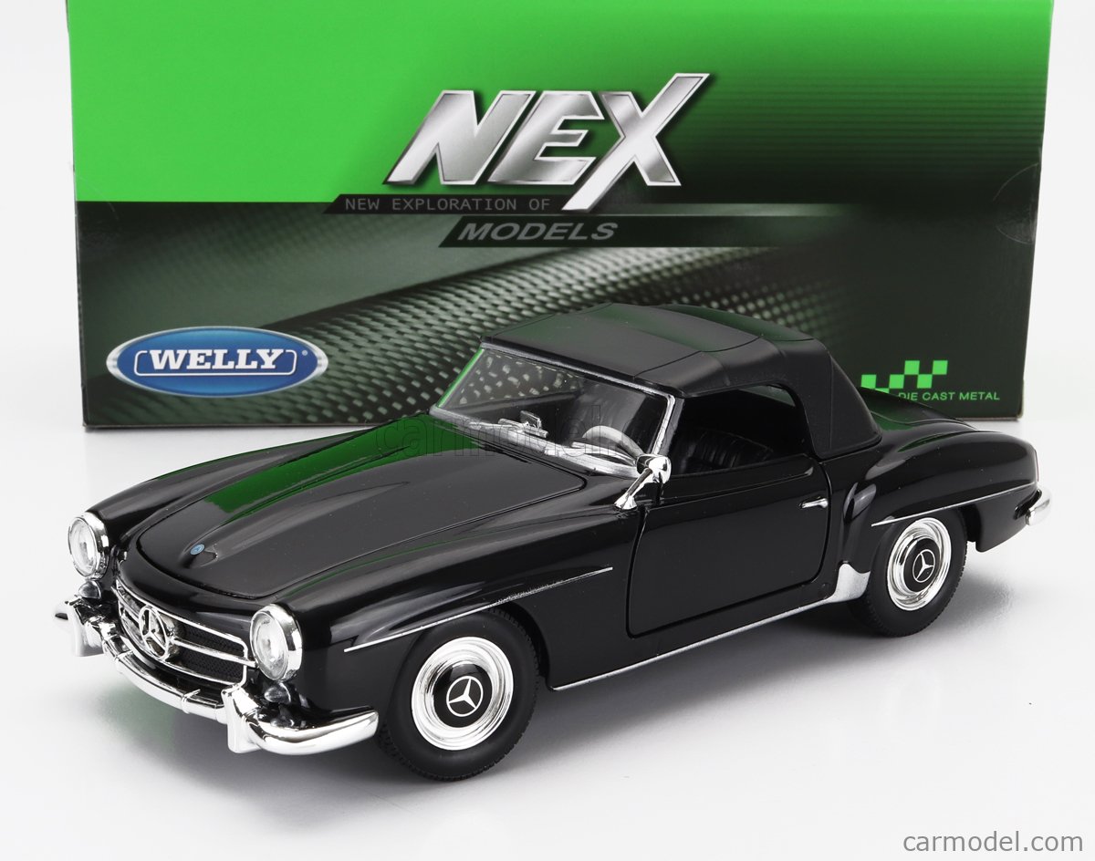 WELLY WE24118HBK Scale 1/24 | MERCEDES BENZ 190SL CABRIOLET CLOSED 1955 ...