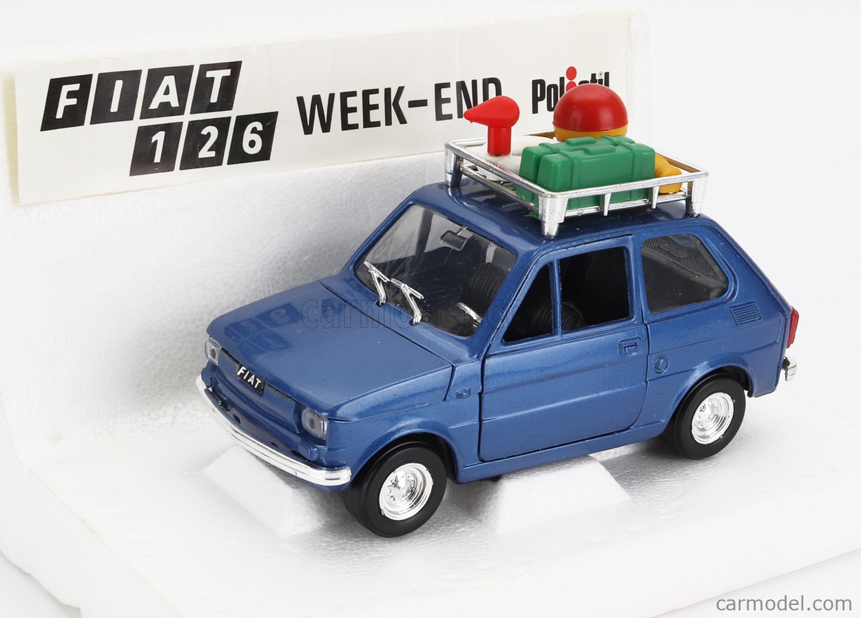 POLITOYS POLISTIL S37 Scale 1/25 | FIAT 126 WEEK-END PORTOFINO BLUE MET