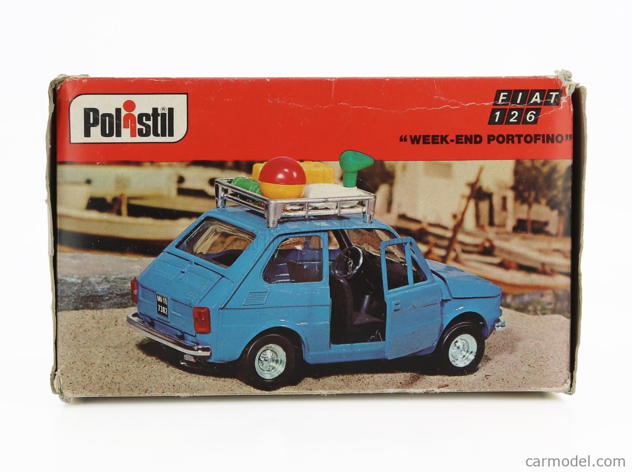 POLITOYS POLISTIL S37 Scale 1/25 | FIAT 126 WEEK-END PORTOFINO BLUE MET