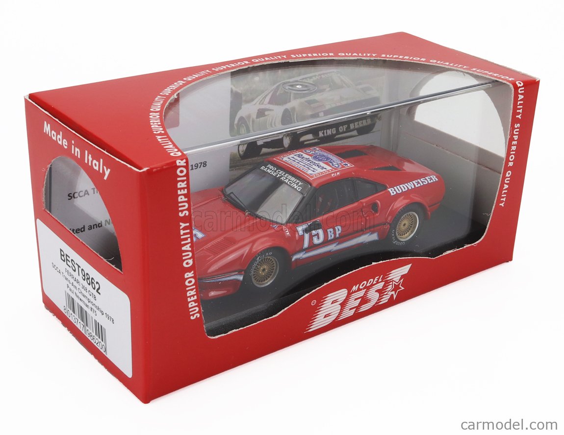 BEST-MODEL 9862 Scale 1/43 | FERRARI 308GTB SCCA N 75 TRANS-AM ...