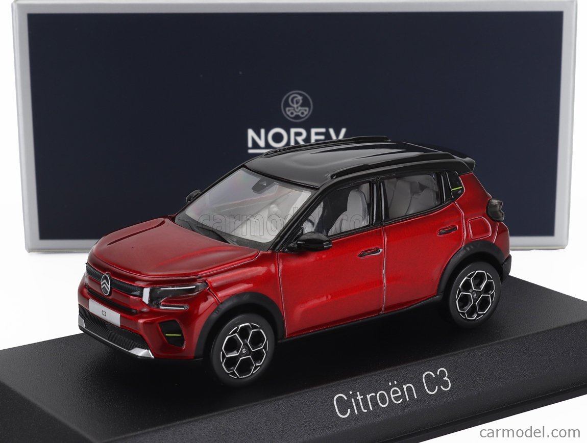 NOREV 155310 Scale 1/43 | CITROEN C3 2024 ELIXIR RED BLACK