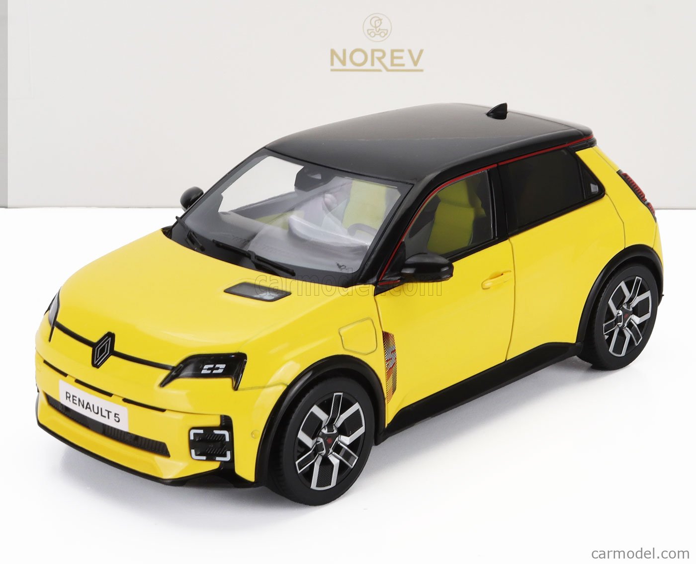 NOREV 185500 Echelle 1/18 | RENAULT R5 E-TECH 2024 POP YELLOW BLACK