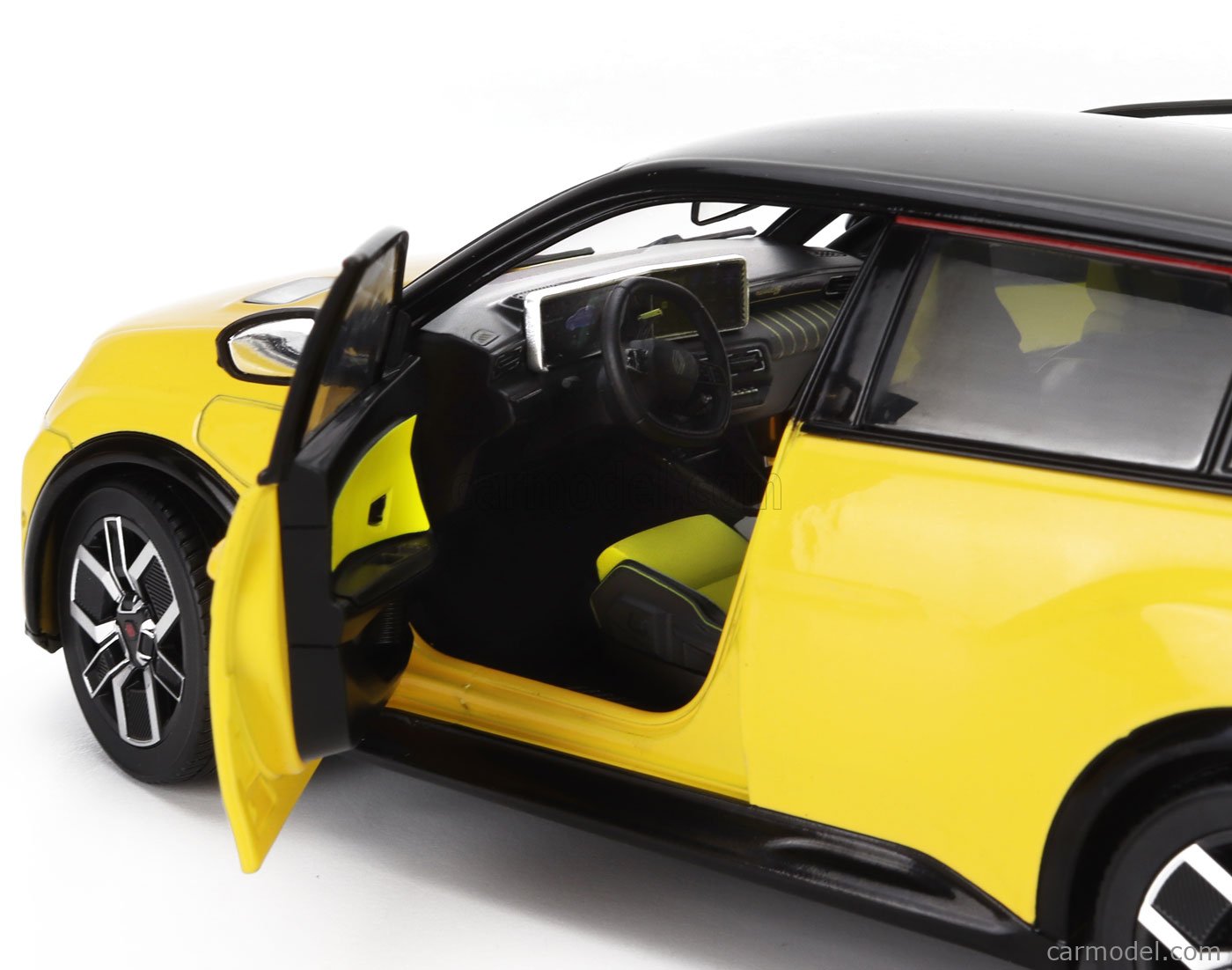 NOREV 185500 Echelle 1/18 | RENAULT R5 E-TECH 2024 POP YELLOW BLACK