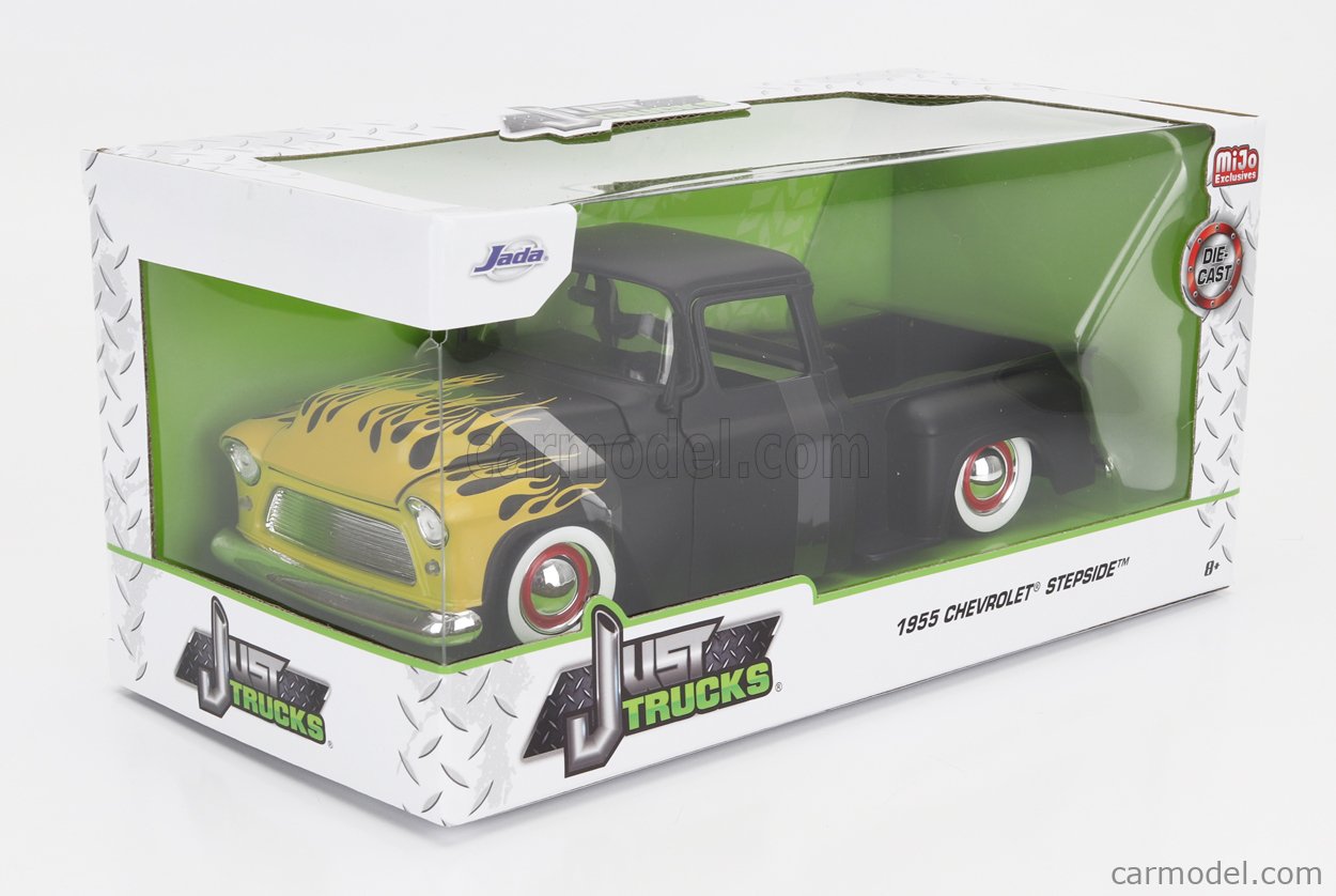 JADA 34294 Scala 1/24 | CHEVROLET STEPSIDE PICK-UP CUSTOM 1955 BLACK ...