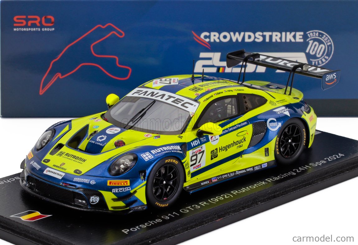 SPARK-MODEL SB837 Scala 1/43 | PORSCHE 911 992 GT3 R 4.2L TEAM RUTRONIK ...