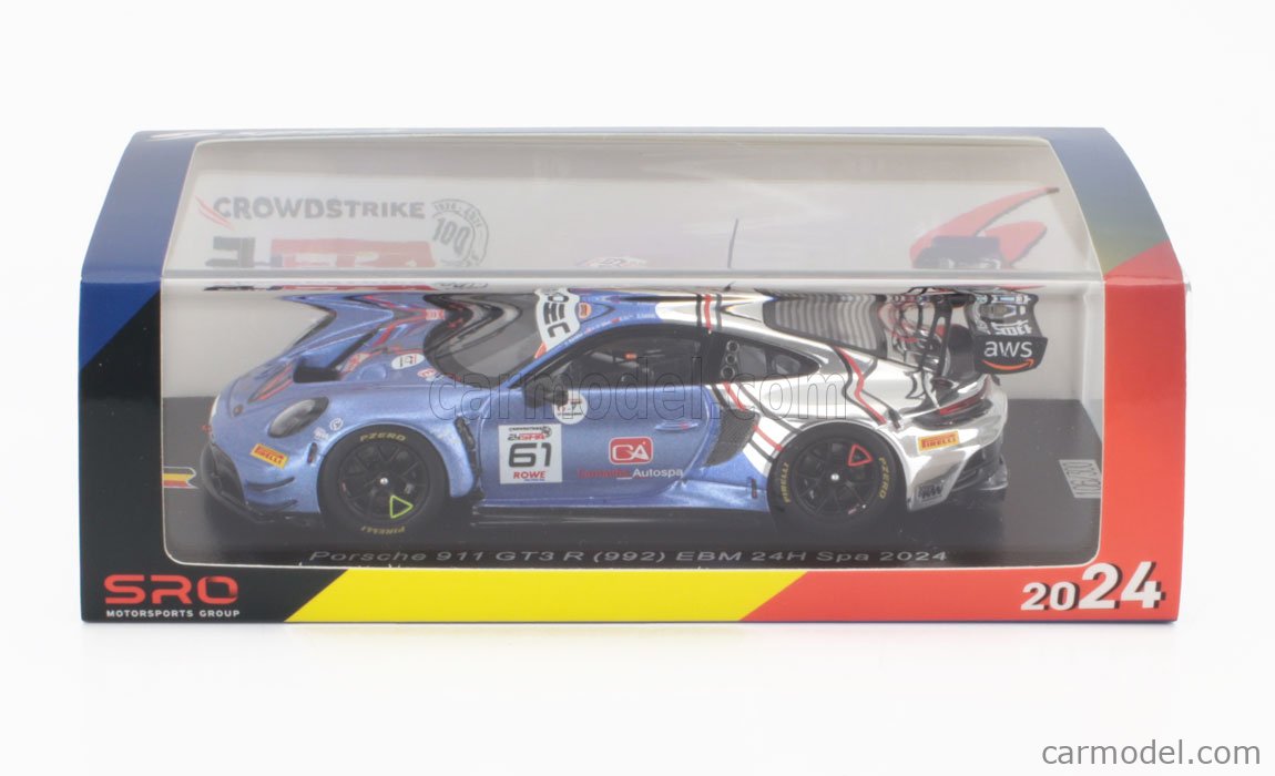 SPARK-MODEL SB833 Scale 1/43 | PORSCHE 911 992 GT3 R 4.2L TEAM EBM N 61 ...