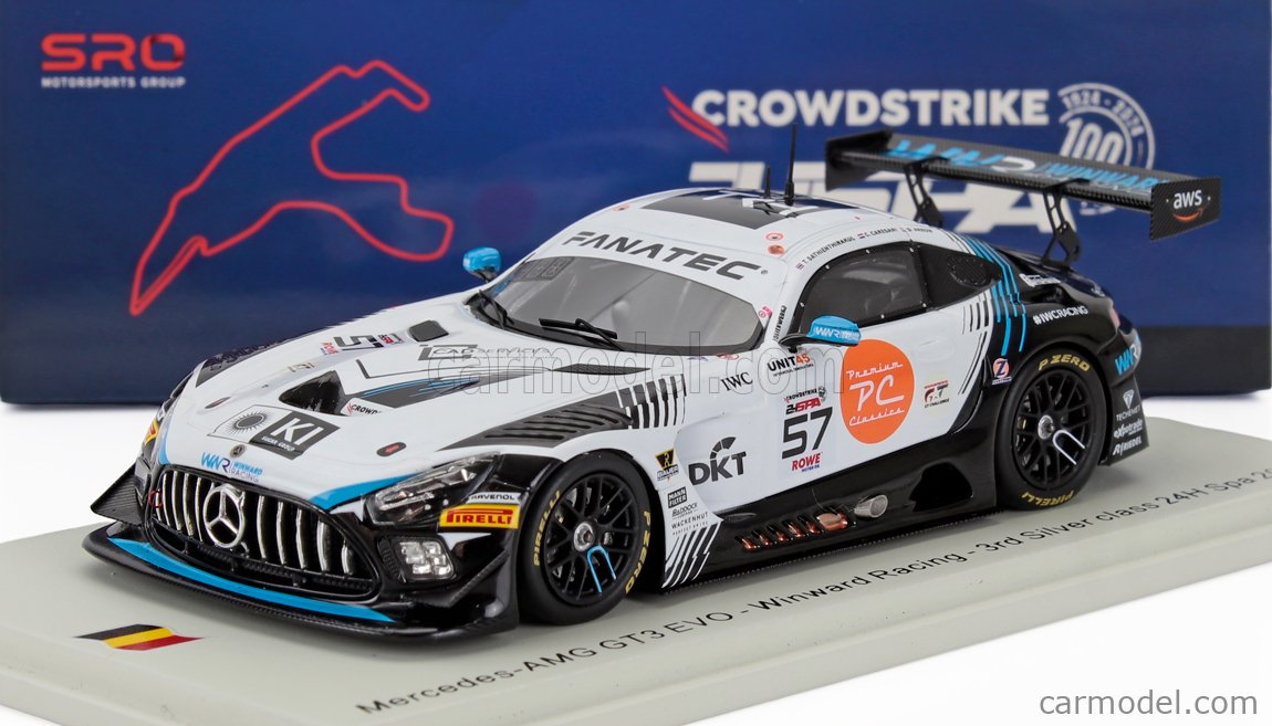 SPARK-MODEL SB803 Scale 1/43 | MERCEDES BENZ AMG GT3 EVO 6.2L V8 TEAM WINWARD RACING N 57 3rd ...