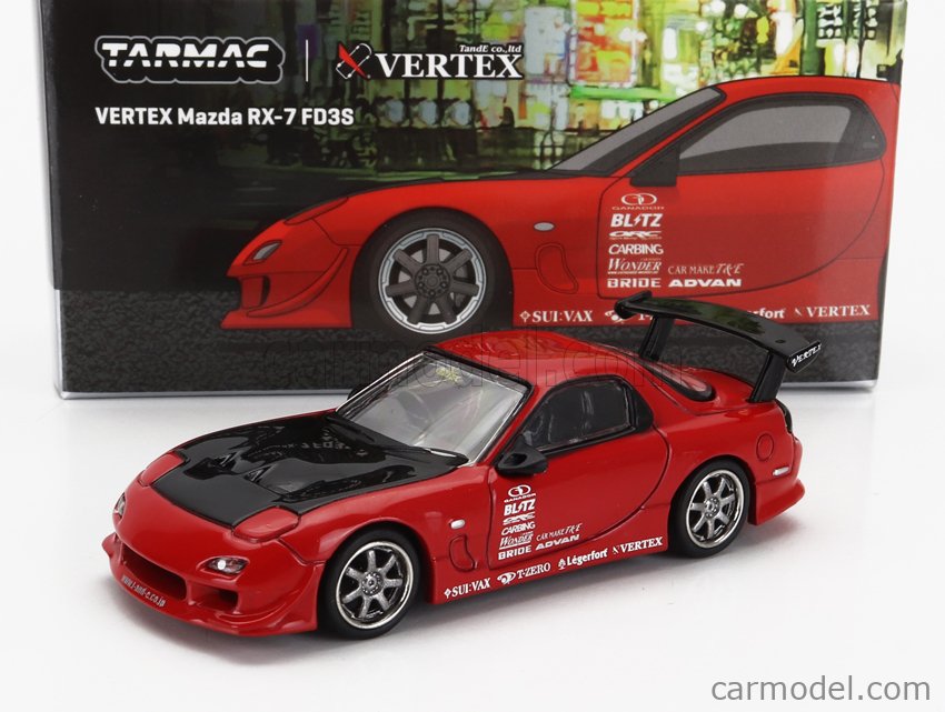 TARMAC T64G-022-RE Scale 1/64 | MAZDA RX-7 FD3S A-SPEC COUPE 1993 RED