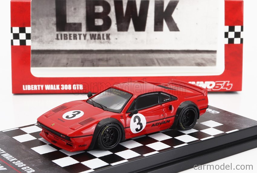 INNO-MODELS IN64-LBWK308-RED Scale 1/64 | FERRARI 308 GTB N 3 LBWK ...