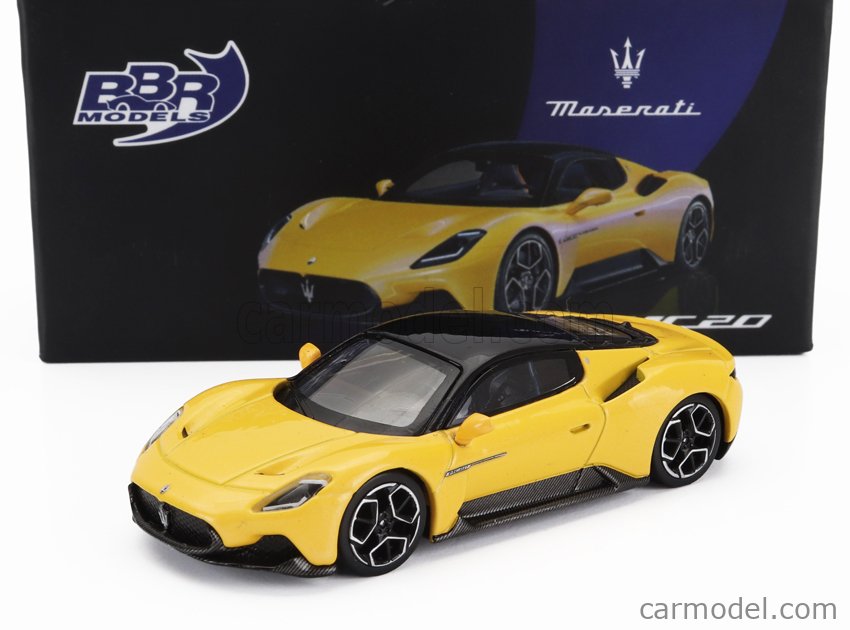 BBR-MODELS BBRDIE6404 Scale 1/64 | MASERATI MC20 2020 GIALLO GENIO - YELLOW