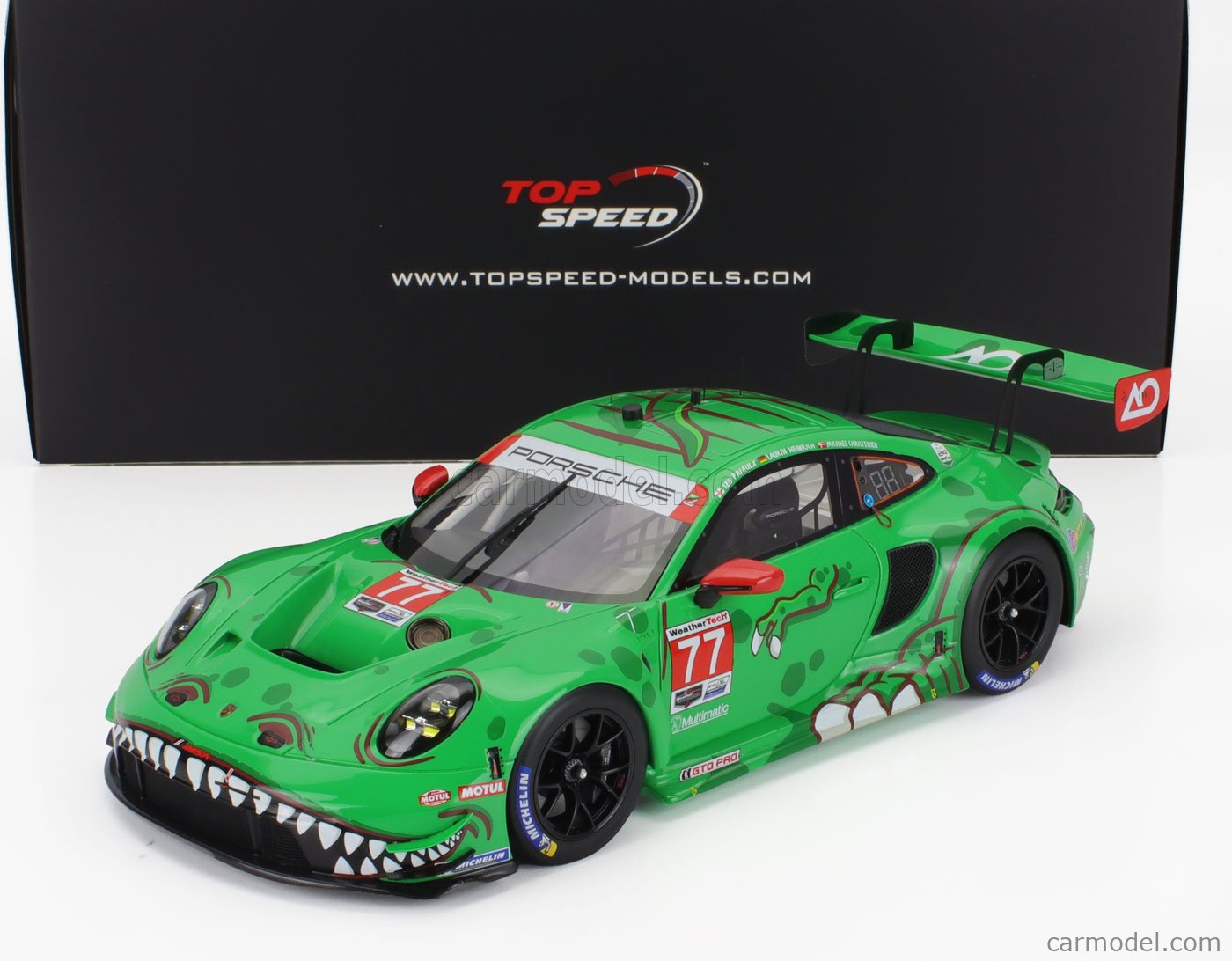 TRUESCALE TS0582 Scala 1/18 | PORSCHE 911 992 GT3 TEAM AO RACING N 77 ...