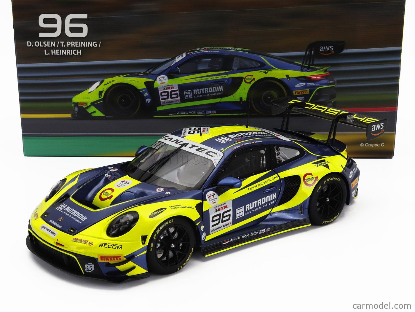 MINICHAMPS 113237096 Scale 1/18 | PORSCHE 911 992 GT3 R TEAM RUTRONIK ...