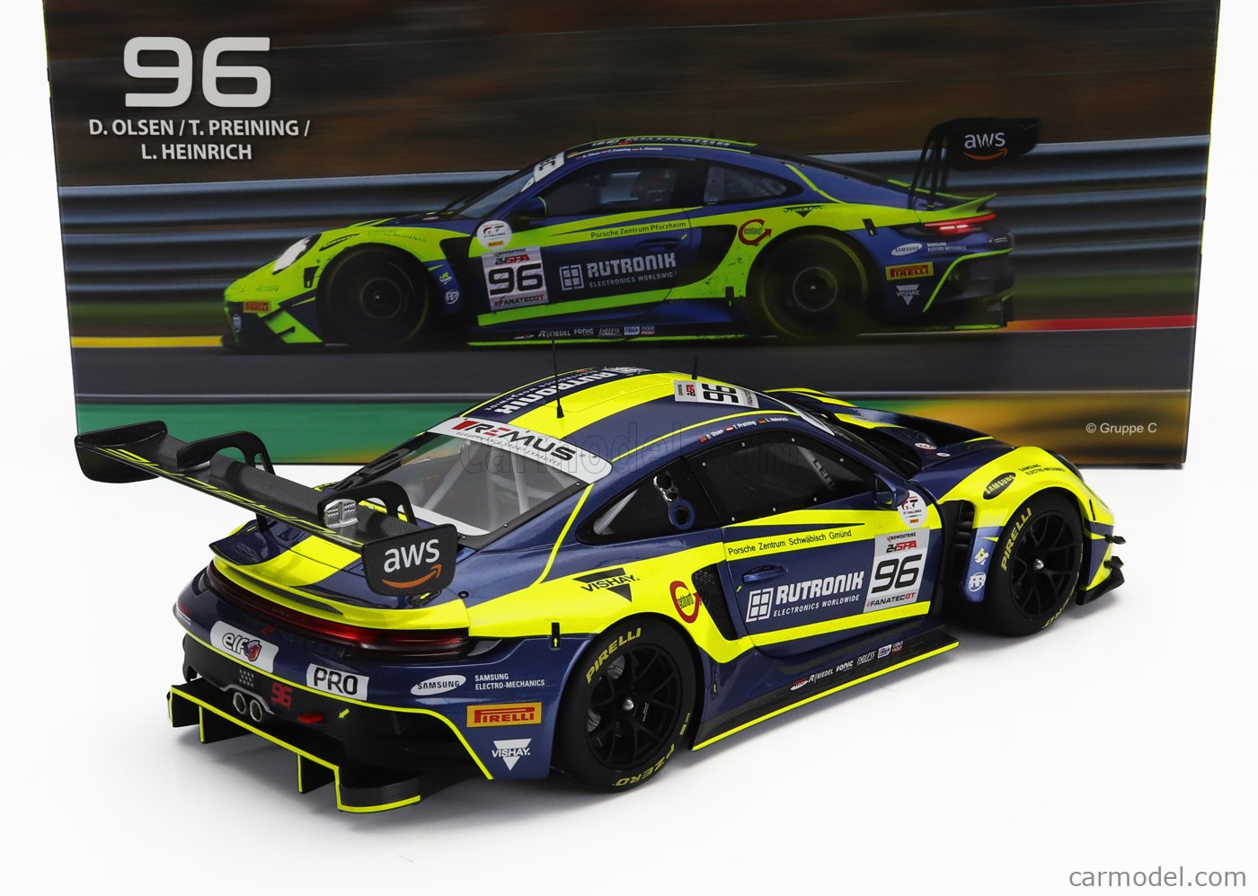 MINICHAMPS 113237096 Scale 1/18 | PORSCHE 911 992 GT3 R TEAM RUTRONIK ...
