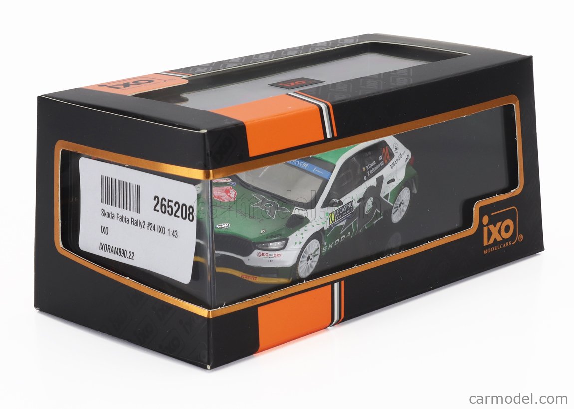 IXO-MODELS RAM890.22 Scale 1/43 | SKODA FABIA RS RALLY2 TEAM TOKSPORT ...