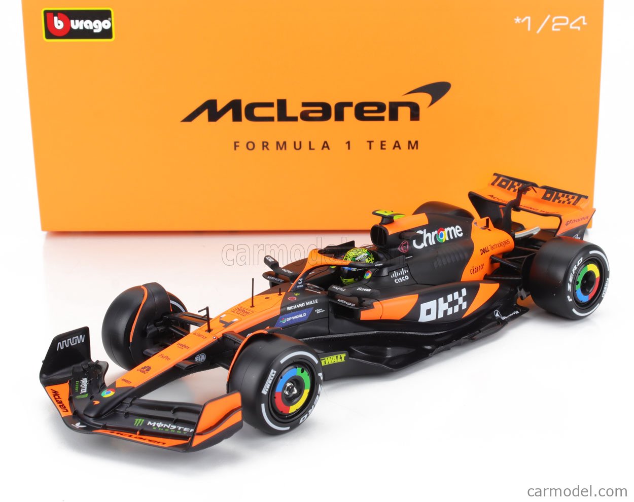 BURAGO 18-28033-NOR Scale 1/24 | McLAREN F1 MCL38 TEAM MCLAREN N 4 WINNER MIAMI GP 2024 FIRST F1 ...