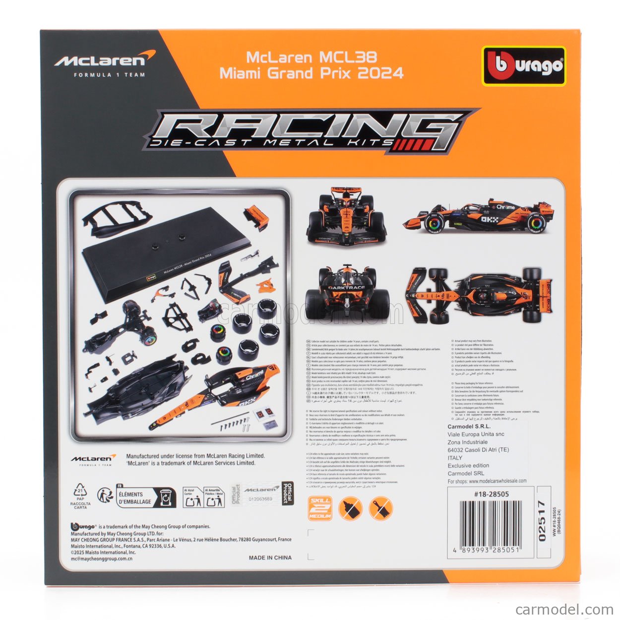 BURAGO 18-28505-P-KIT Escala 1/24 | McLAREN F1 MCL38 TEAM MCLAREN N 81 ...