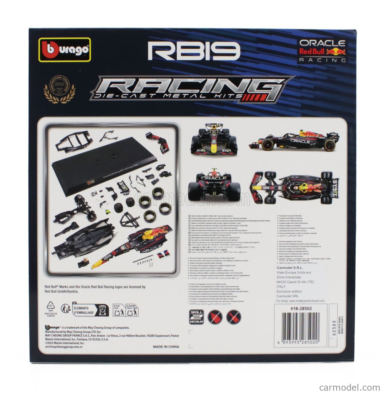 BURAGO 18-28502-P-KIT Scale 1/24 | RED BULL F1 RB19 TEAM ORACLE RED ...