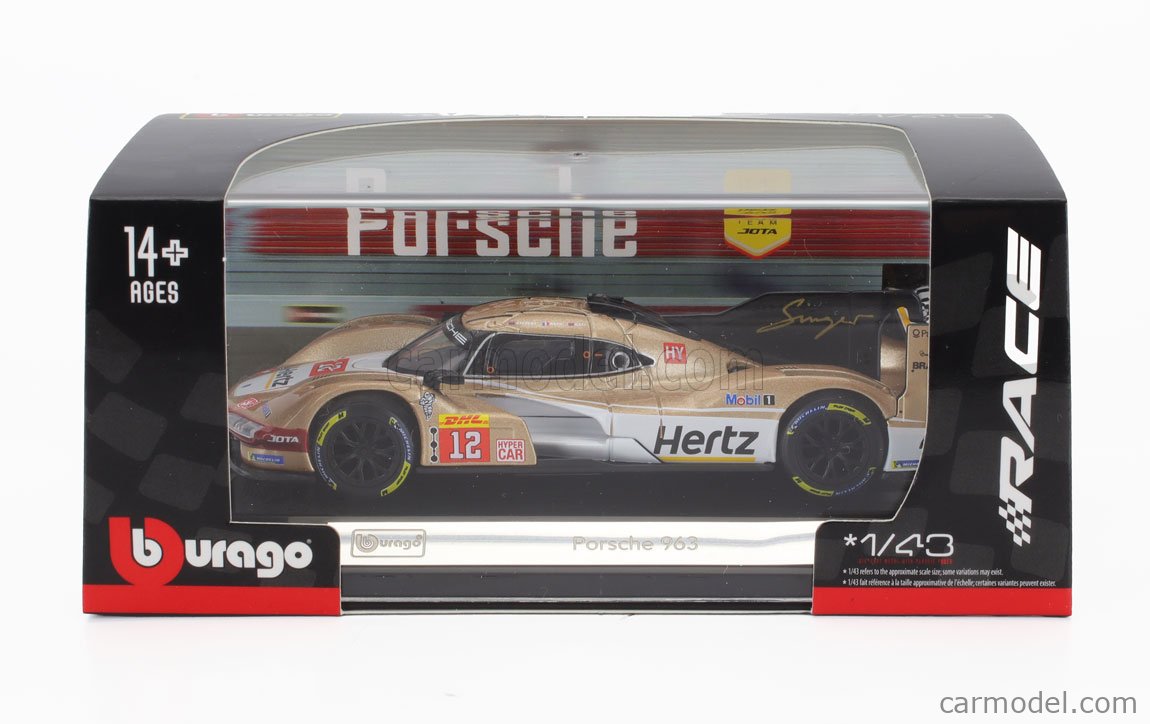 BURAGO 18-38317 Scala 1/43 | PORSCHE 963 9RD 4.6L TURBO V8 TEAM HERTZ ...
