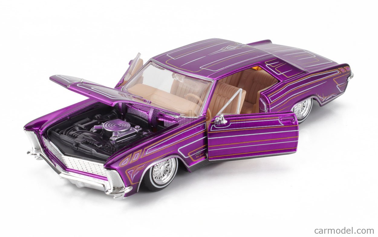 MAISTO 32551R Scale 1/26 | BUICK RIVIERA LOWRIDERS 1965 PURPLE MET