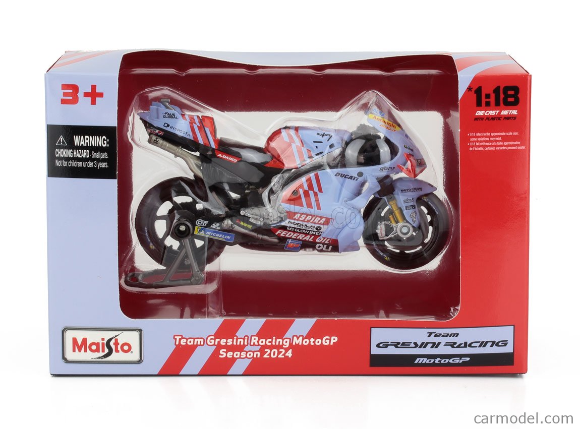 MAISTO 36399-73-ALEX Scale 1/18 | DUCATI DESMOSEDICI GP23 TEAM GRESINI ...
