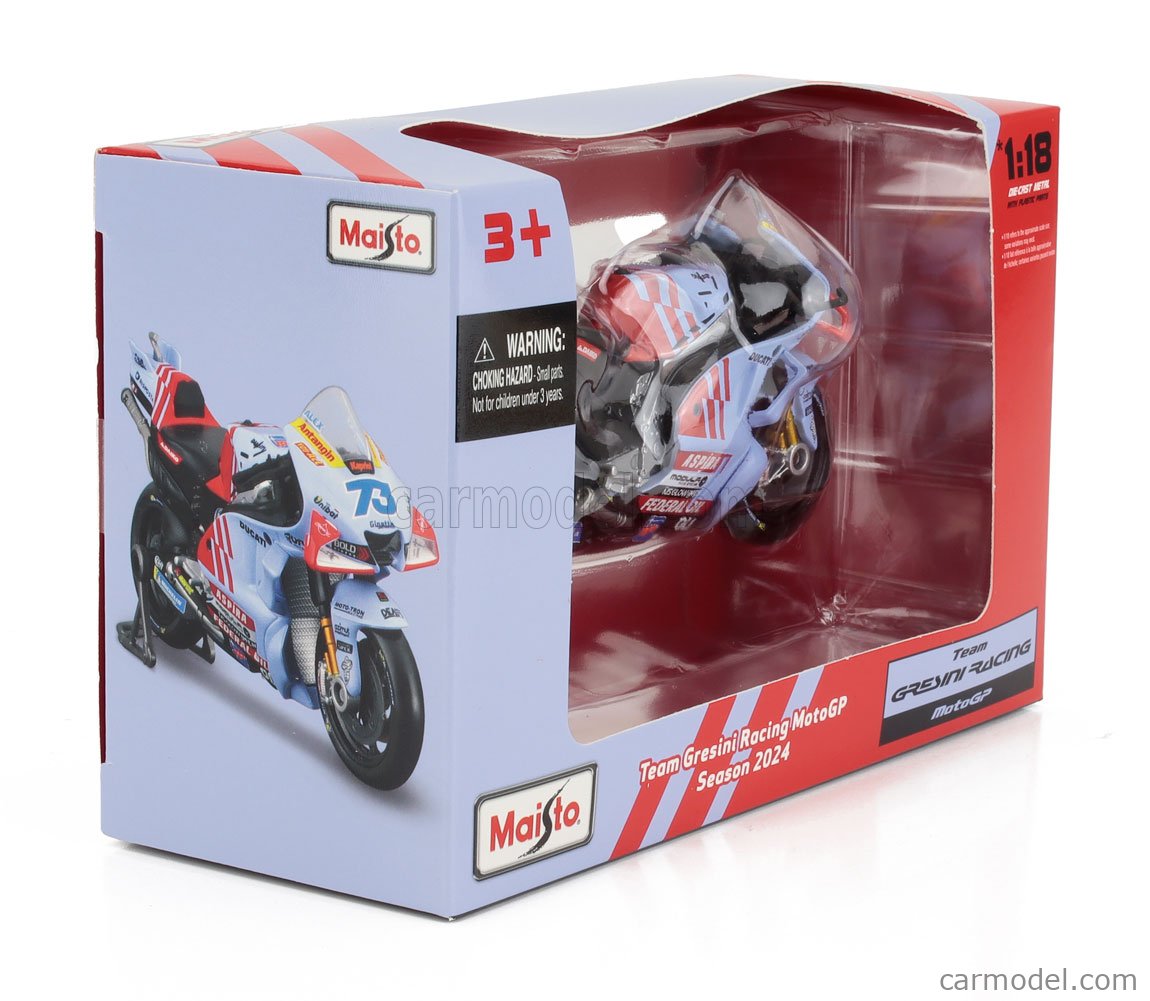MAISTO 36399-73-ALEX Scale 1/18 | DUCATI DESMOSEDICI GP23 TEAM GRESINI ...
