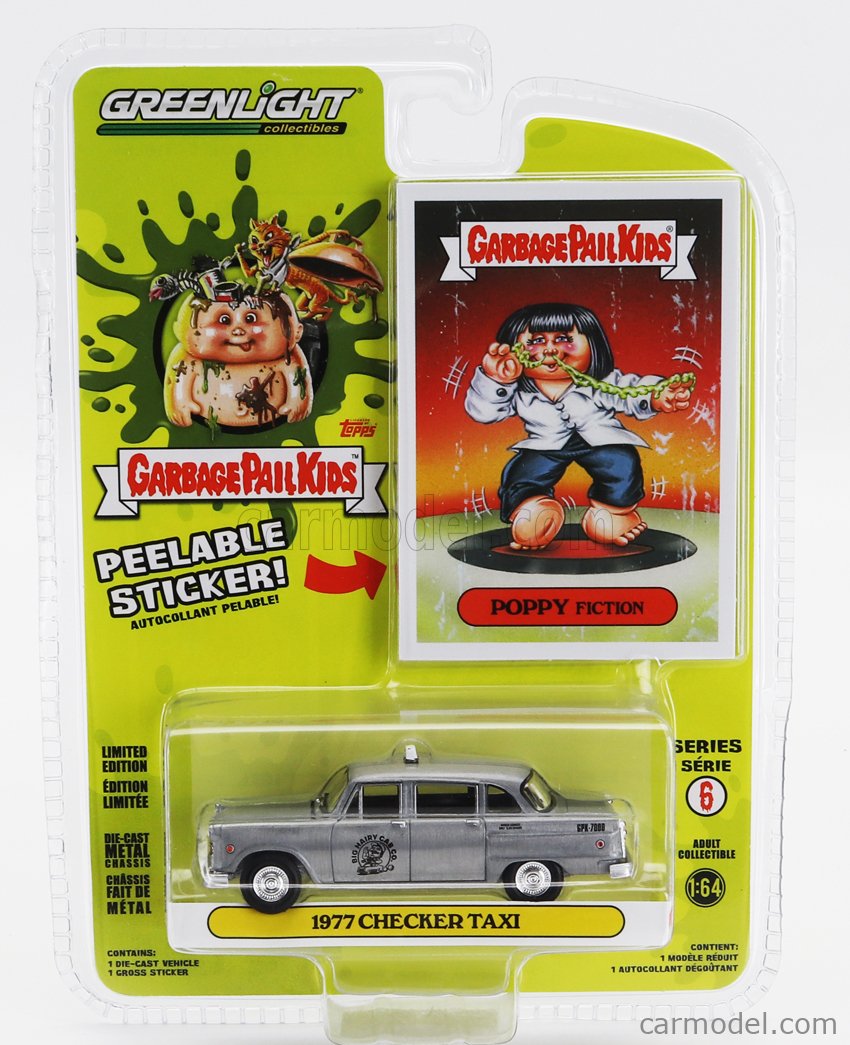 GREENLIGHT 54100A-SIL Scale 1/64 | CHECKER TAXI CAB 1977 SILVER