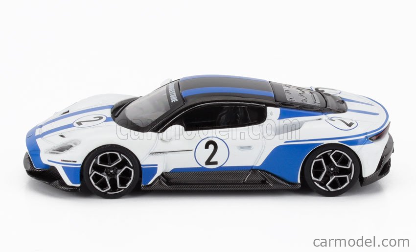 BBR-MODELS BBRDIE6407 Scale 1/64 | MASERATI MC20 N 2 RACING ERFORMANCE EXPERIENCE 2024 WHITE BLUE