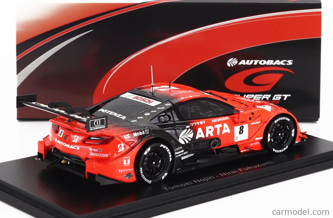 SPARK-MODEL SGT106 Scale 1/43 | HONDA NSX GT TEAM ARTA N 8 GT500 CLASS SUPER GT 2020 TOMOKI ...