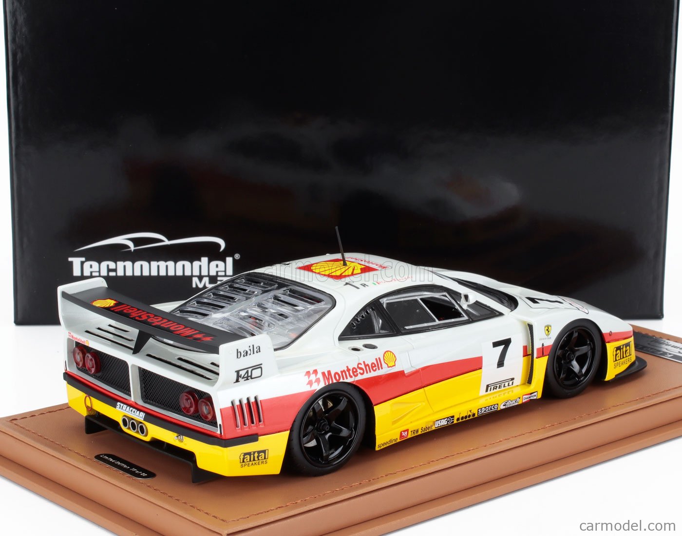TECNOMODEL TM18-410G Echelle 1/18 | FERRARI F40 LM TEAM SHELL N 7 ...