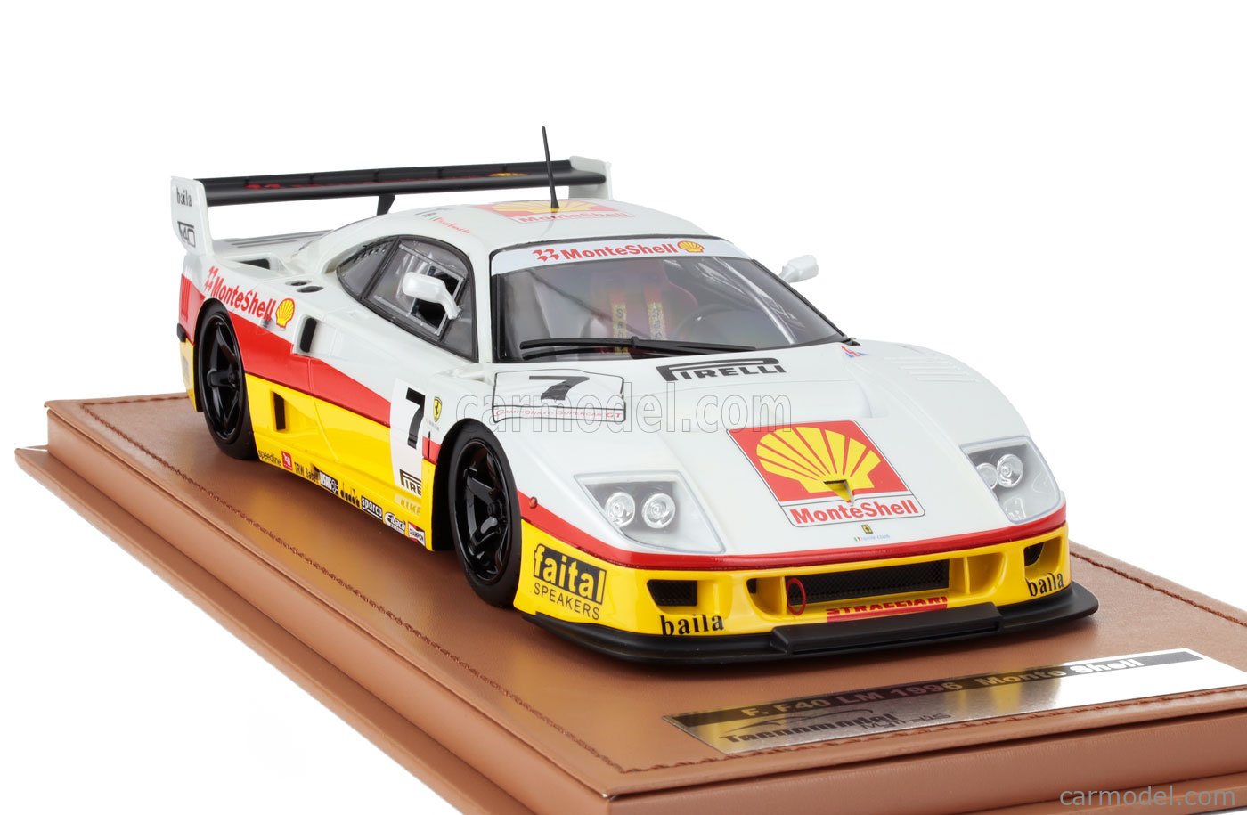 TECNOMODEL TM18-410G Echelle 1/18 | FERRARI F40 LM TEAM SHELL N 7 ...