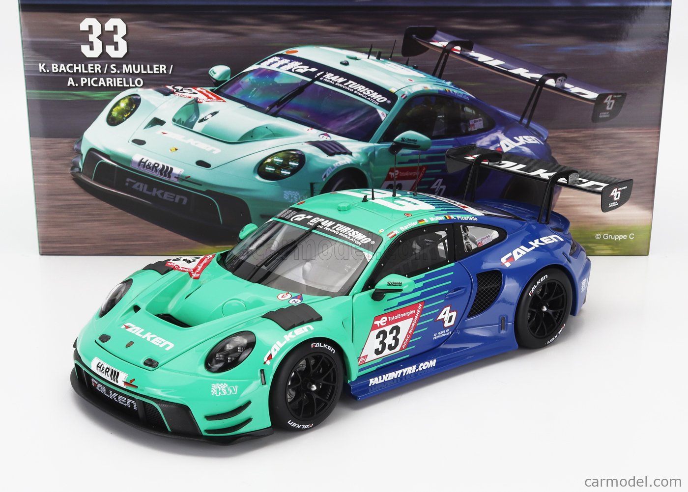 MINICHAMPS 113236333 Scale 1/18 | PORSCHE 911 992 GT3 R TEAM FALKEN ...