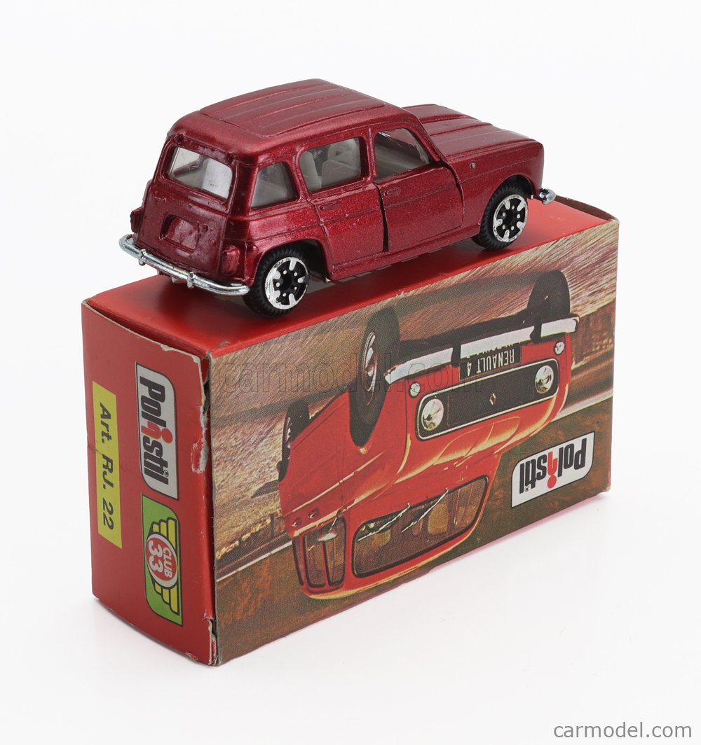 POLITOYS POLISTIL RJ22 Scale 1/55 | RENAULT R4 RED MET