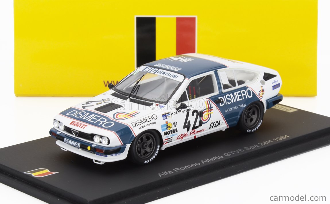 SPARK-MODEL SB425 Scale 1/43 | ALFA ROMEO GTV 6 N 42 24h SPA 1984 ...