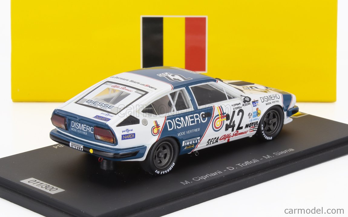SPARK-MODEL SB425 Scale 1/43 | ALFA ROMEO GTV 6 N 42 24h SPA 1984 ...
