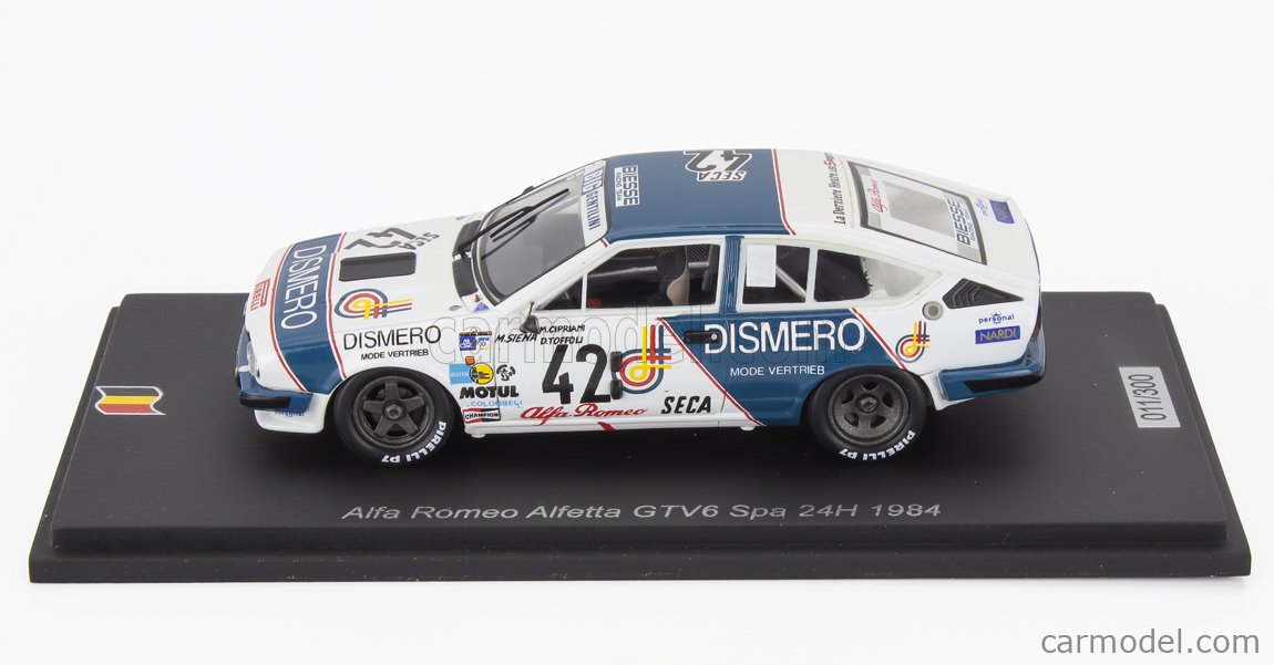 SPARK-MODEL SB425 Scale 1/43 | ALFA ROMEO GTV 6 N 42 24h SPA 1984 ...