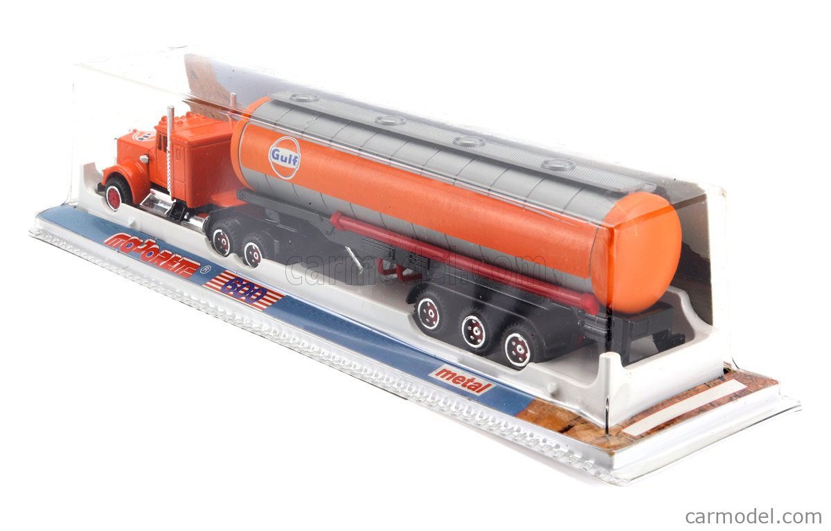 MAJORETTE 606 Scale 1/87 | TRUCK GULF PETROL TANK TRUCK ORANGE GREY