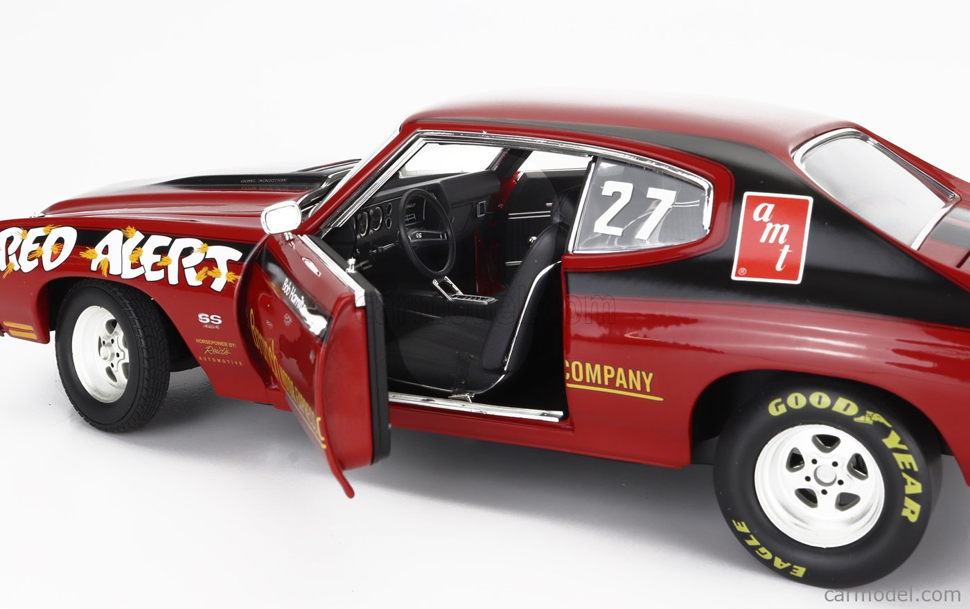 ACME-MODELS A1805526 Scale 1/18 | CHEVROLET CHEVELLE LS6 COUPE RED ALERT PRO STREET NHRA N 27 ...