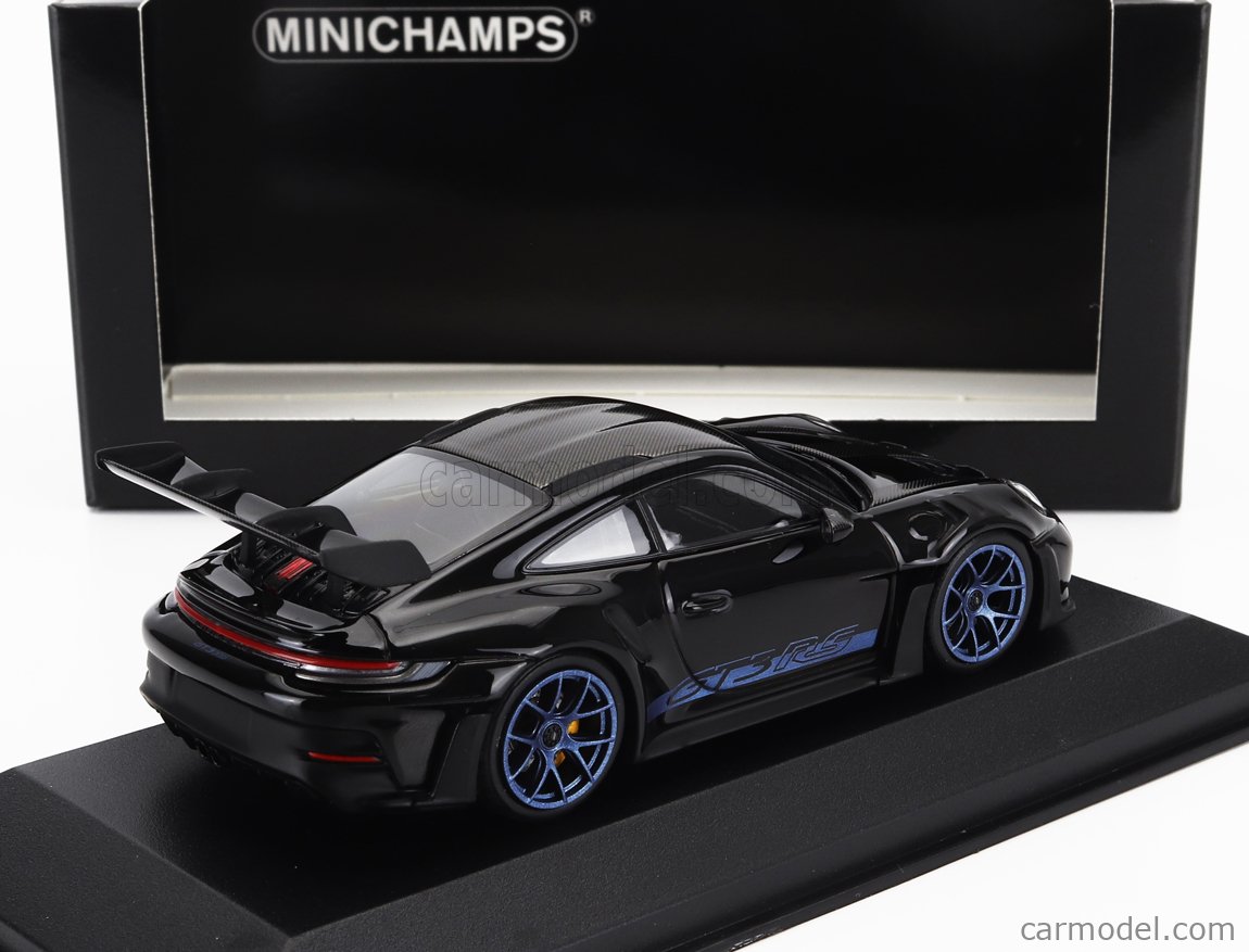 MINICHAMPS 413062122 Scale 1/43 | PORSCHE 911 992 GT3 RS COUPE WEISSACH PACKAGE 2024 - BLUE RIMS ...
