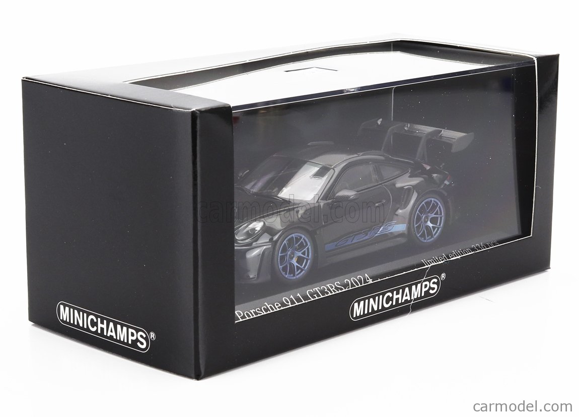 MINICHAMPS 413062122 Scale 1/43 | PORSCHE 911 992 GT3 RS COUPE WEISSACH PACKAGE 2024 - BLUE RIMS ...