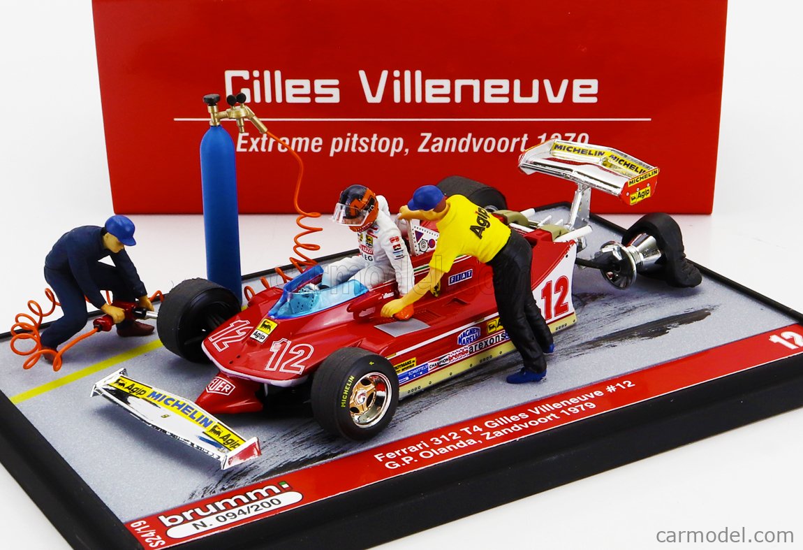 BRUMM PROM S24/19 Scale 1/43 | FERRARI F1 DIORAMA PIT STOP SU TRE RUOTE ...