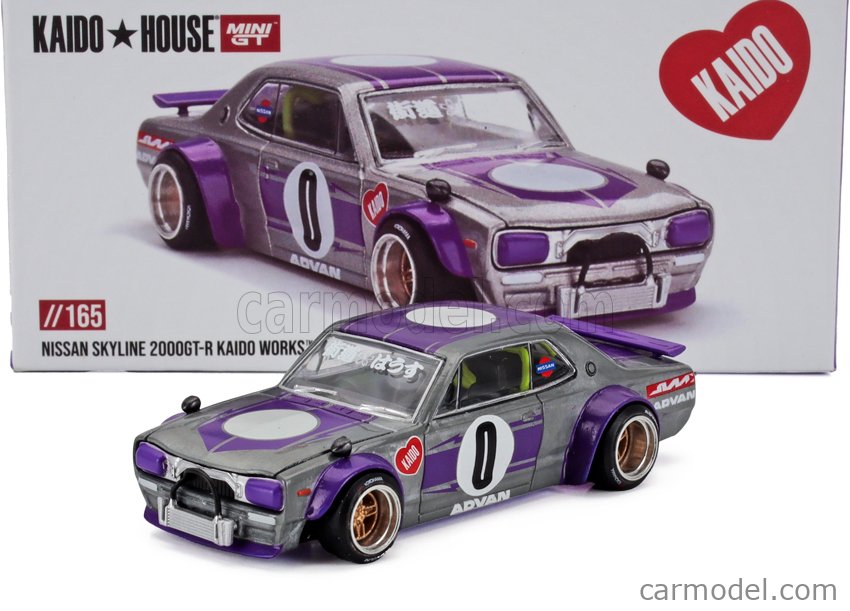 MINI-GT KHMG165 Masstab: 1/64 | NISSAN SKYLINE GT-R (KPGC10) N 0 KAIDO ...