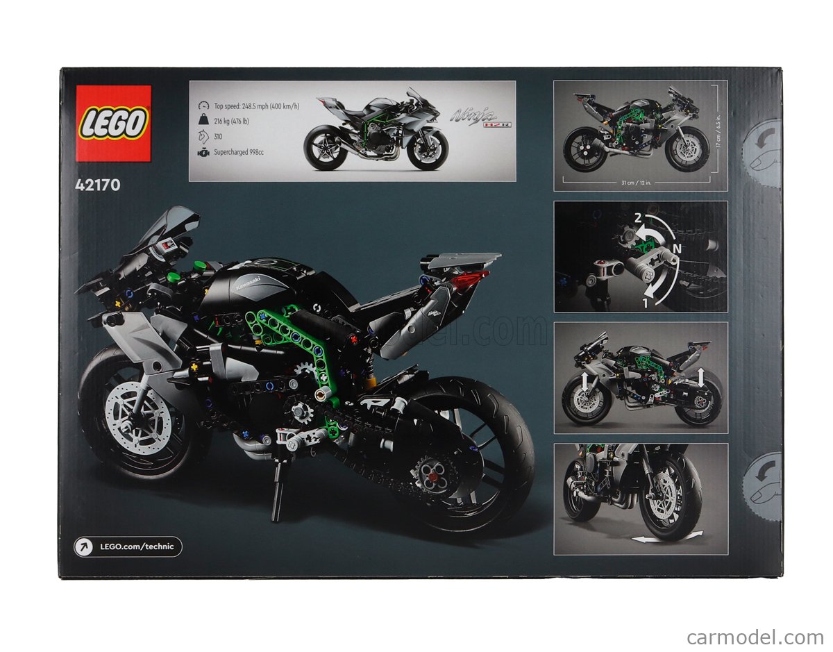 LEGO 42170 Масштаб 1/8 | KAWASAKI LEGO TECHNIC - NINJA H2R - MOTORCYCLE ...