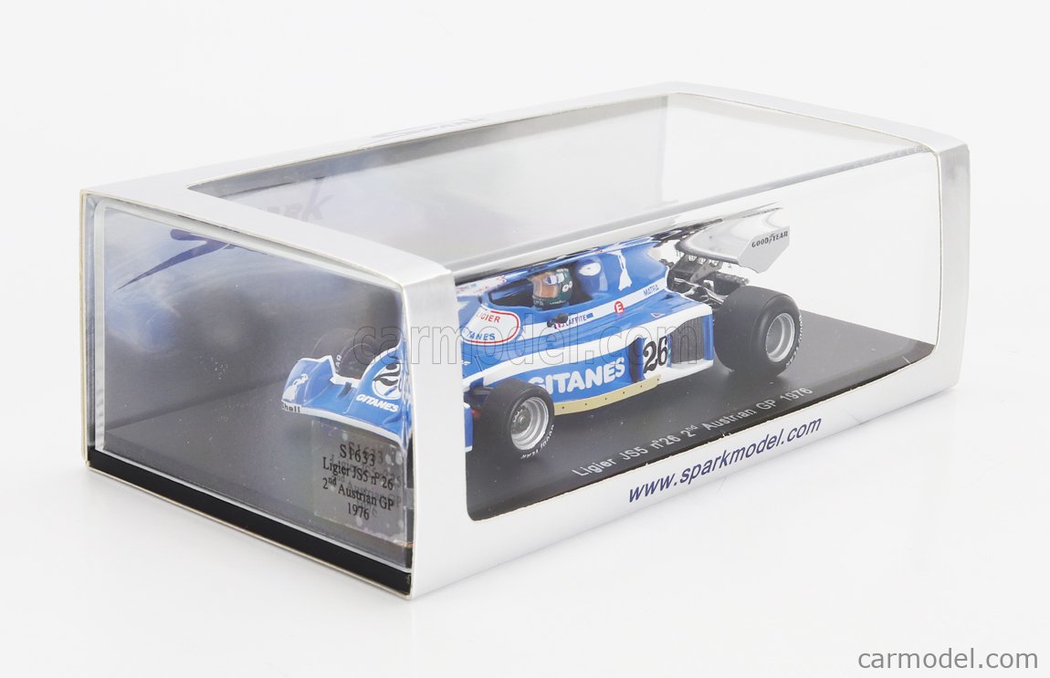 SPARK-MODEL S1633 Scale 1/43 | LIGIER JS5 N 26 2nd AUSTRIAN GP 1976 ...