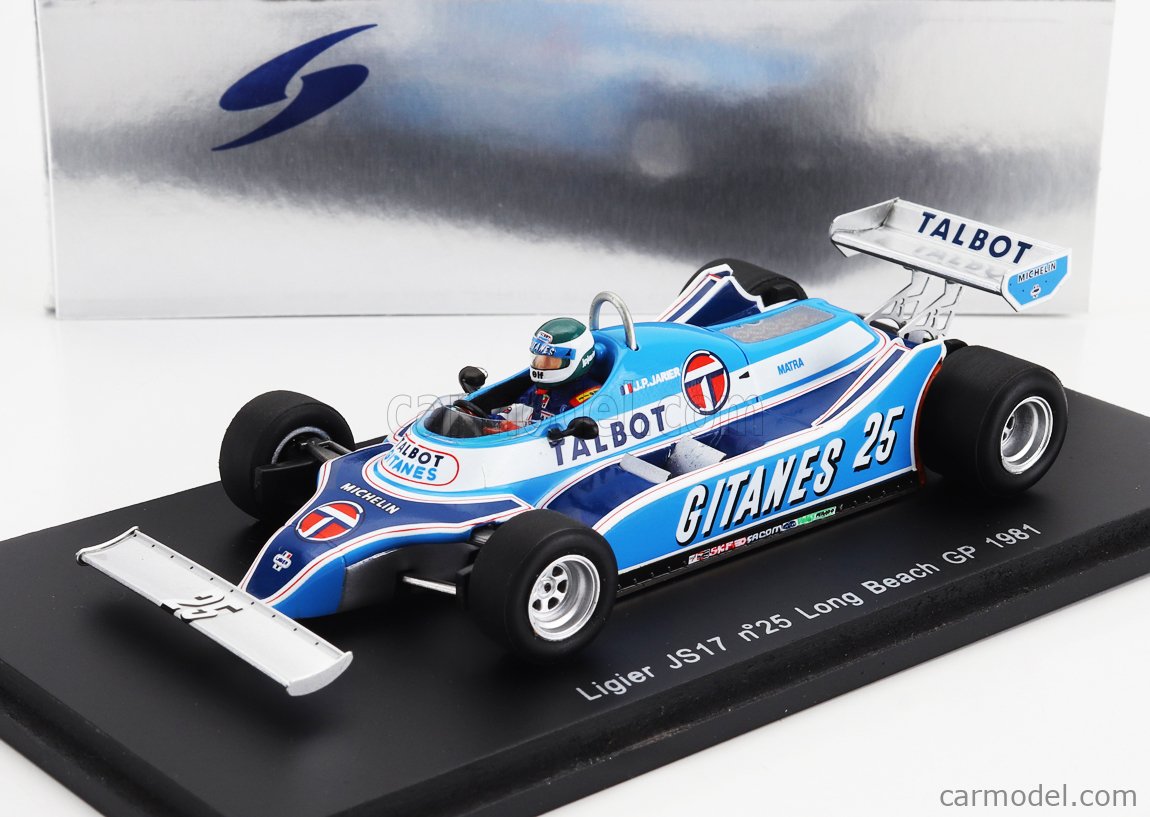 SPARK-MODEL S1634 Echelle 1/43 | LIGIER F1 JS17 N 25 LONG BEACH GP 1981 ...