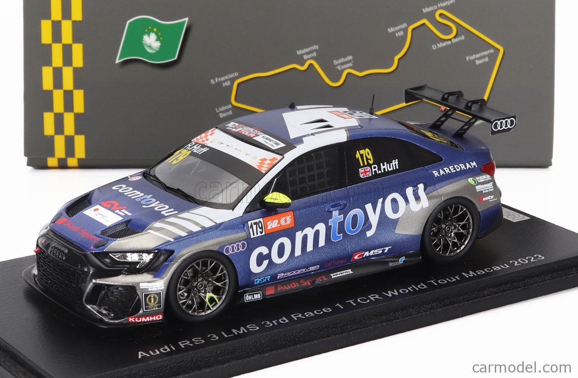 SPARK-MODEL SA252 Scale 1/43 | AUDI A3 RS3 LMS N 179 3rd TCR WORL TOUR ...