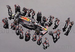 MINI-GT MGTS0014 Scale 1/64 | RED BULL F1 DIORAMA PIT STOP RB19 TEAM ...