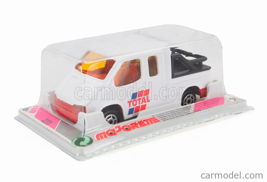 MAJORETTE 230 Scale 1/64 | FORD ENGLAND TRANSIT PICK-UP - TOTAL WHITE