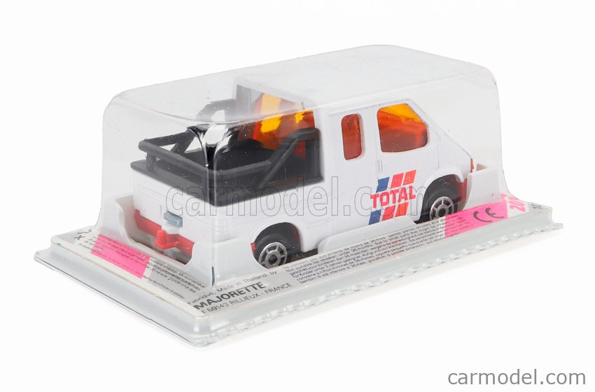 MAJORETTE 230 Scale 1/64 | FORD ENGLAND TRANSIT PICK-UP - TOTAL WHITE