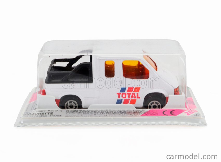 MAJORETTE 230 Scale 1/64 | FORD ENGLAND TRANSIT PICK-UP - TOTAL WHITE